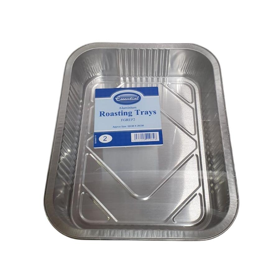 Essential Aluminium Roster Large 2's (32cm x 25cm) Pack size: 1 x 2's ...
